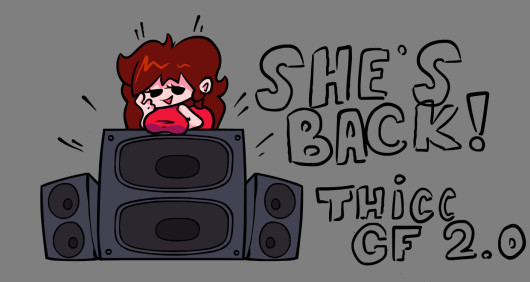 Thicc GF 2.0 Reskin Mod for Friday Night Funkin' | FNF Mods