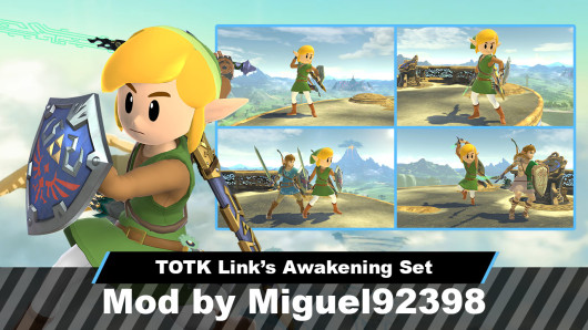 TOTK Link's Awakening Set Mod for Super Smash Bros. Ultimate | SSBU Mods
