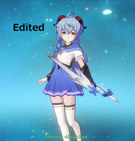 Ganyu school outfit recolor Mod for Genshin Impact | GI Mods