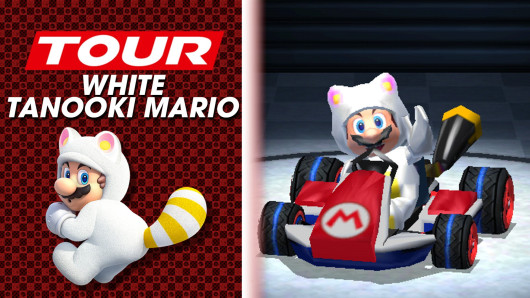 White Tanooki Mario (MKT) [Mario Kart 7] [Mods]