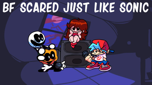 BF Scared Just Like Sonic Mod for Friday Night Funkin' | FNF Mods