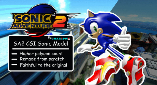 SA2 CGI Sonic Model Mod for Sonic Adventure 2 | SA2 Mods