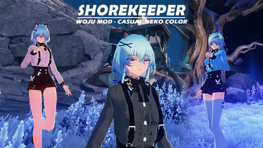 Woju - Another Color Shorekeeper Casual Neko Mod for Wuthering Waves ...