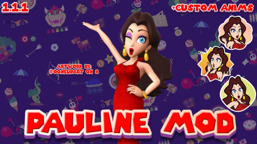 Pauline Hops to the party! Mod for Mario Party Superstars | MPS Mods