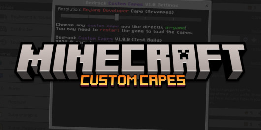 exotiques "Bedrock Custom Capes V1" Mod for Minecraft: Bedrock Edition | MC:BE Mods
