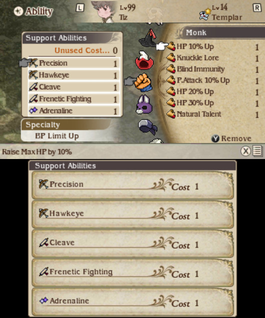 1 AP Support Abilities + Norende in 2 Minutes Mod for Bravely Default ...