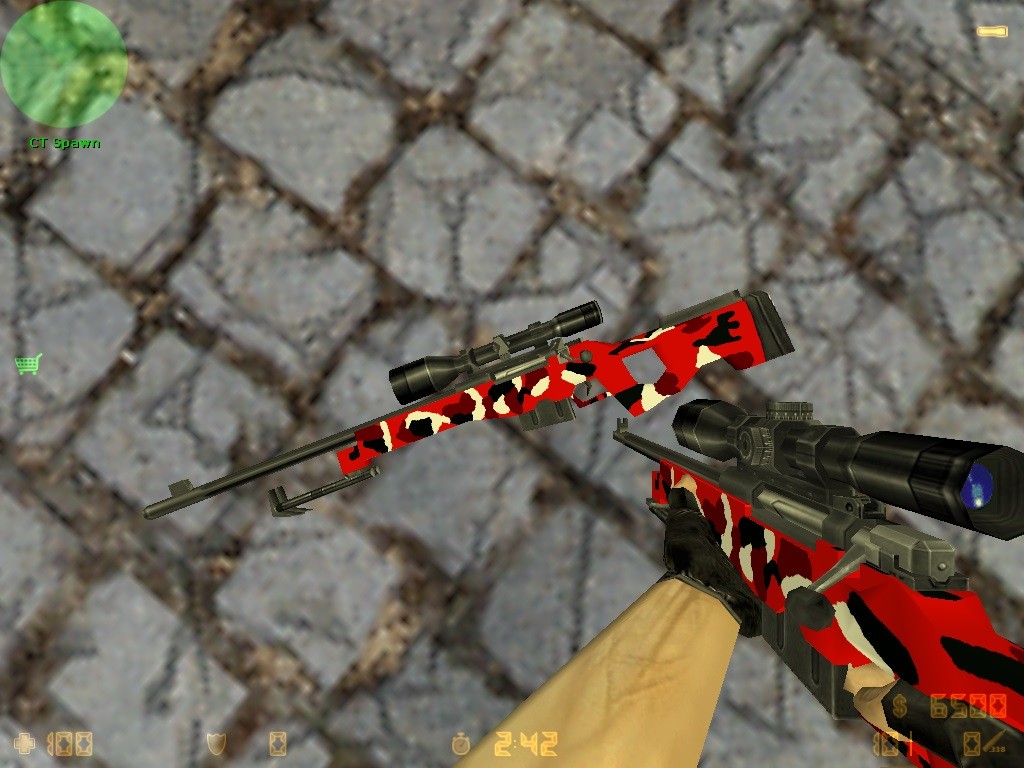 Awp Red Camouflage [Counter-Strike 1.6] [Mods]