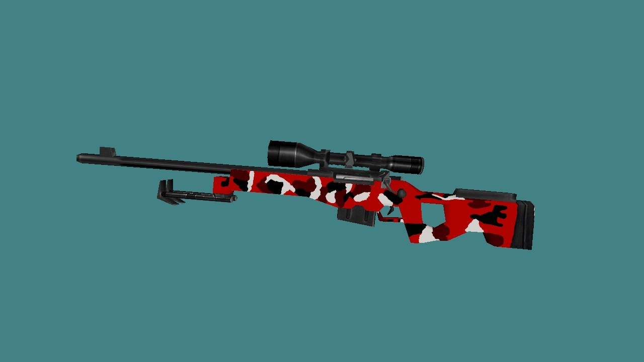 Awp Red Camouflage [Counter-Strike 1.6] [Mods]