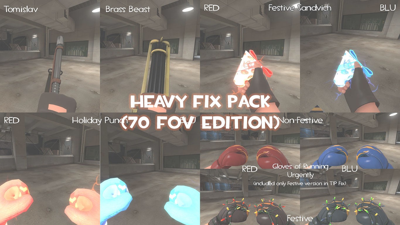 Heavy Fix Pack (70 Fov Edition) Mod for Team Fortress 2 | TF2 Mods