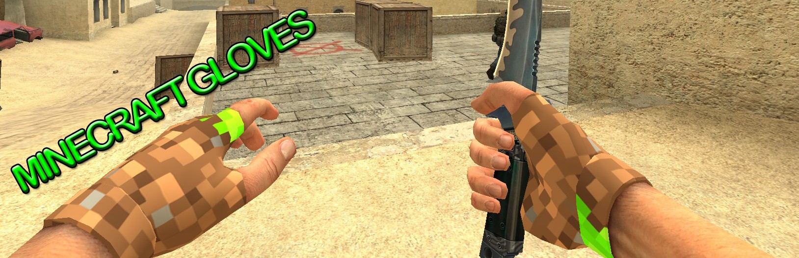 Minecraft Gloves Grass Mod for Counter-Strike: Source | CS:S Mods