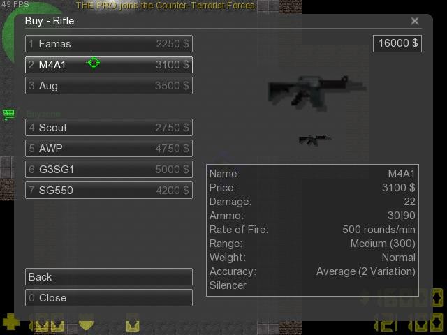 CS:S M4A1 For CS2D [CS2D] [Mods]