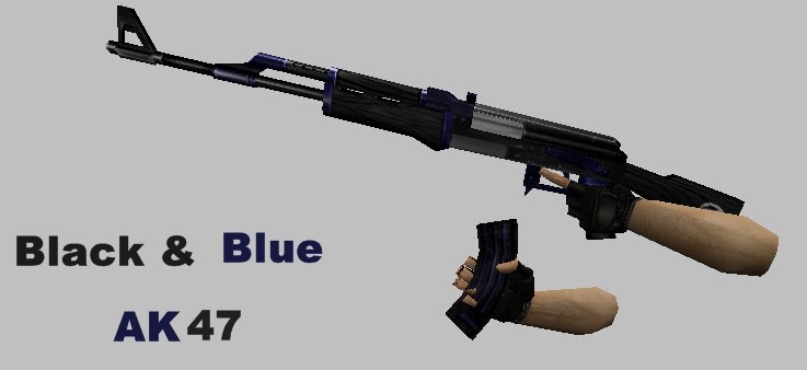Black & Blue AK47 [Counter-Strike 1.6] [Mods]
