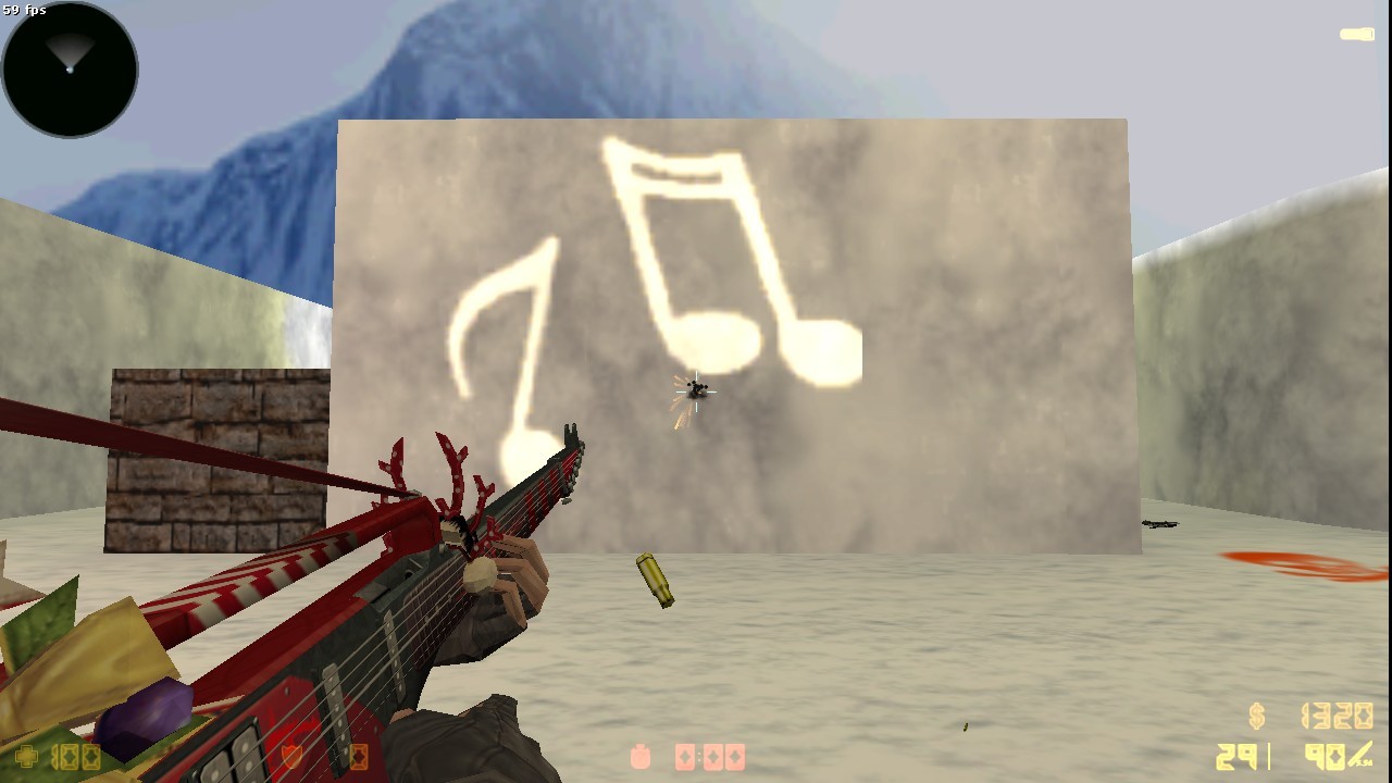 Guitar XMAS Version (w/ notes, M/F hands) Mod for Counter-Strike ...
