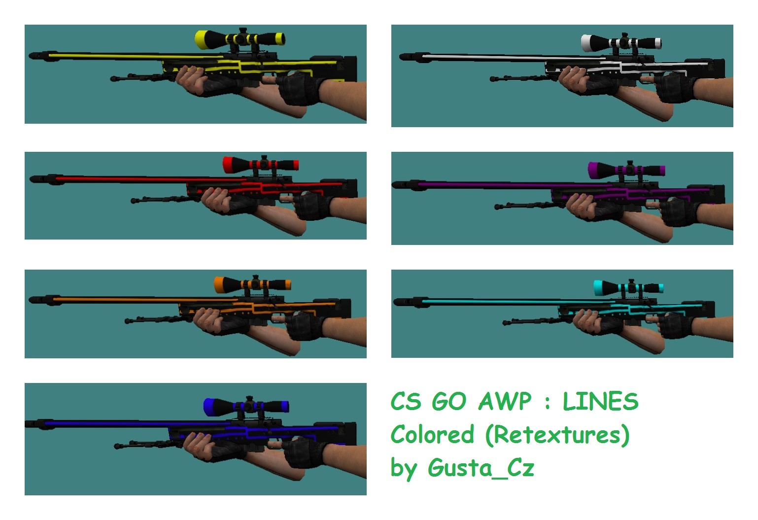 CS GO : AWP : Colored Lines Mod for Counter-Strike 1.6 | CS1.6 Mods