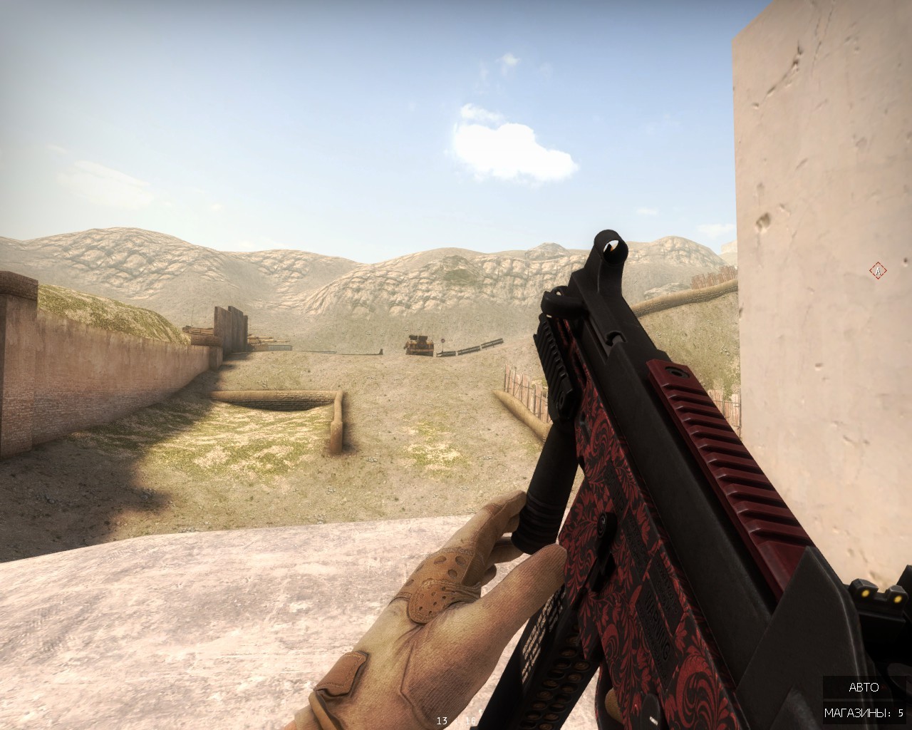 UMP45 Khohloma (red) [Insurgency] [Mods]