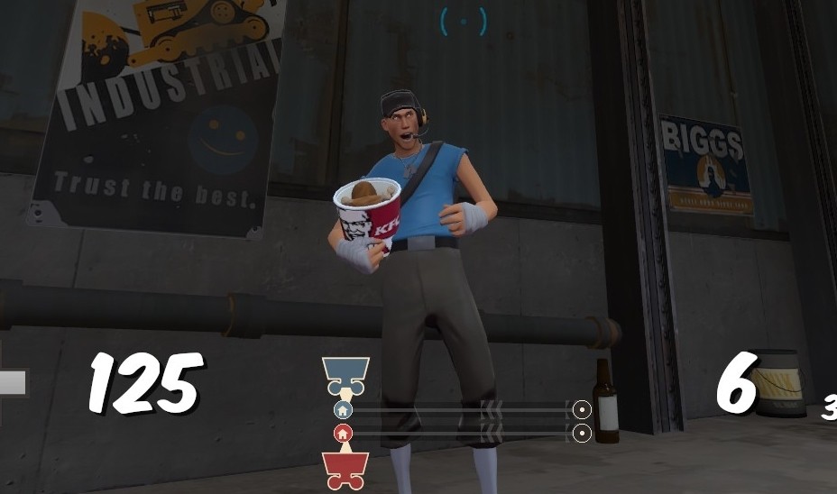 KFC Bucket for Scout DFD Taunt Mod for Team Fortress 2 | TF2 Mods