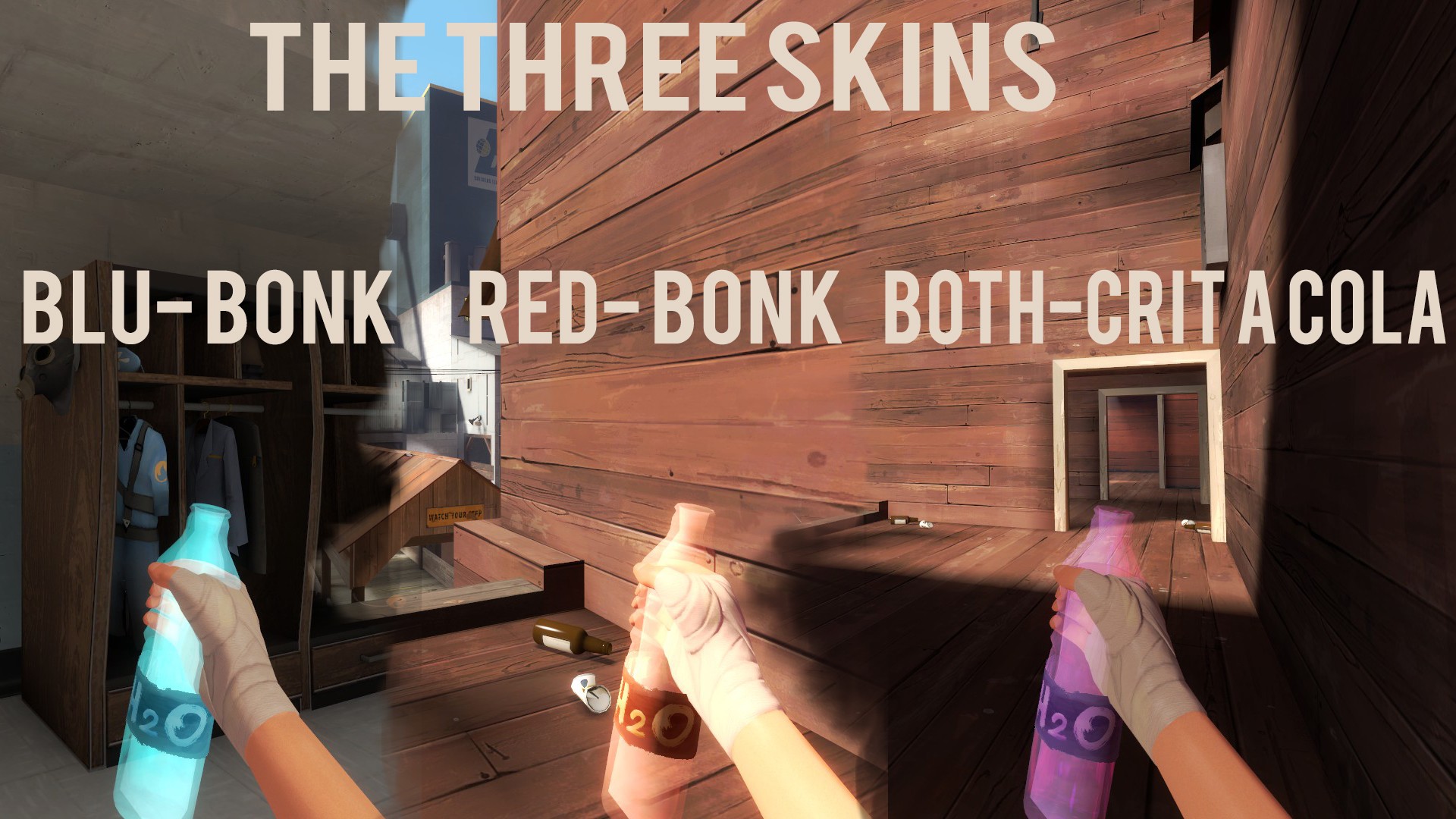 Bonk and Crit-A-Cola reskin- MANN CO H2O! Mod for Team Fortress 2 | TF2 ...