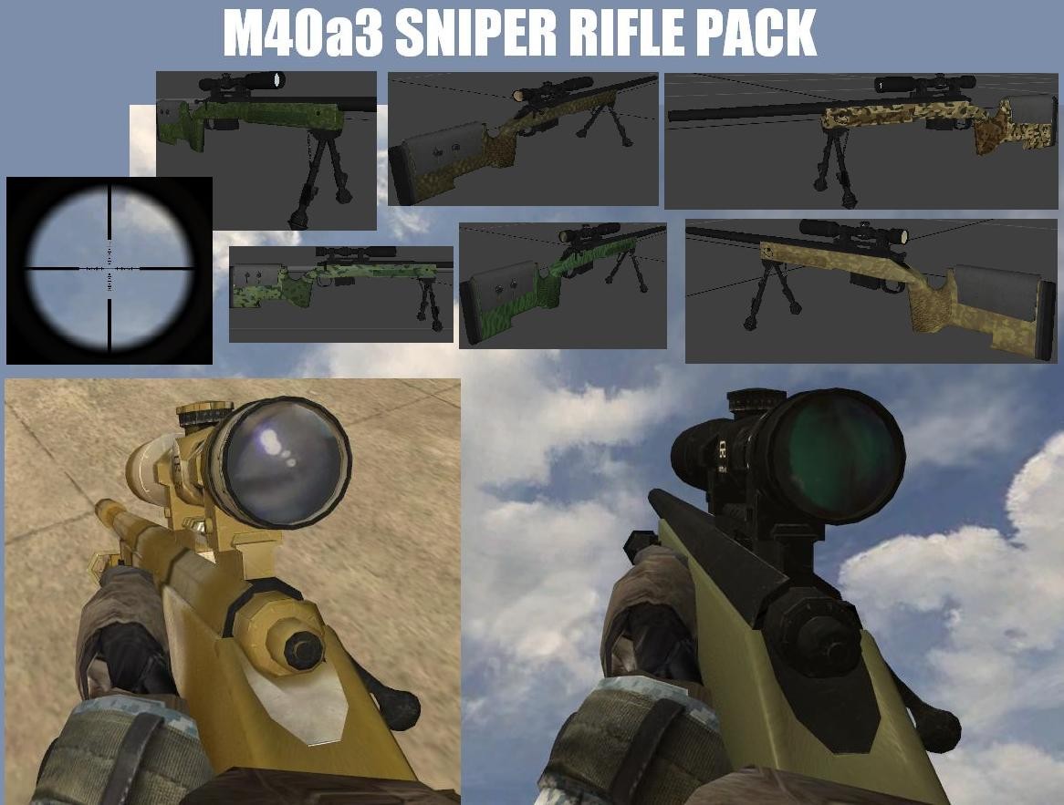 M40a3 Sniper Rifle Pack Mod for Battlefield 2 | BF2 Mods
