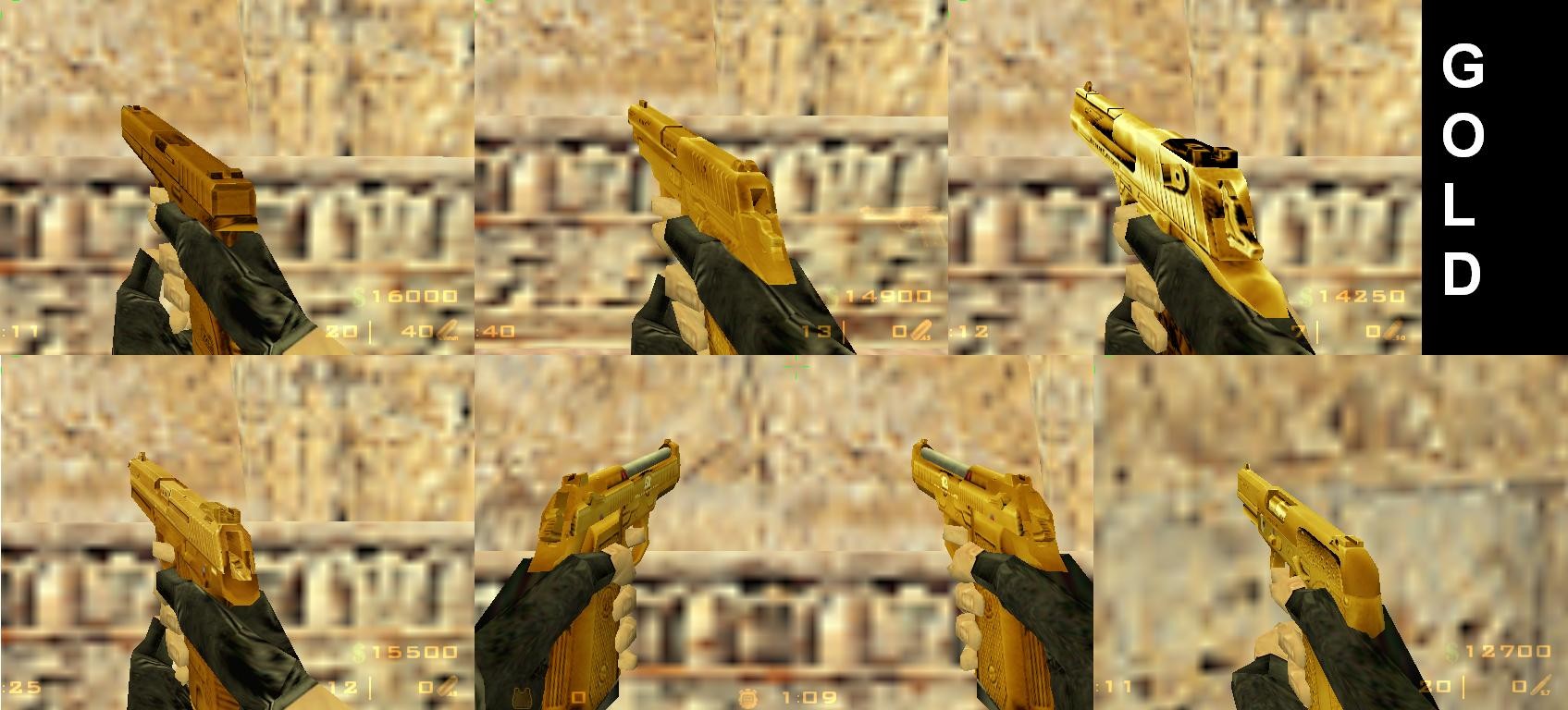 Gold Weapons Pack V3 Mod for Counter-Strike 1.6 | CS1.6 Mods