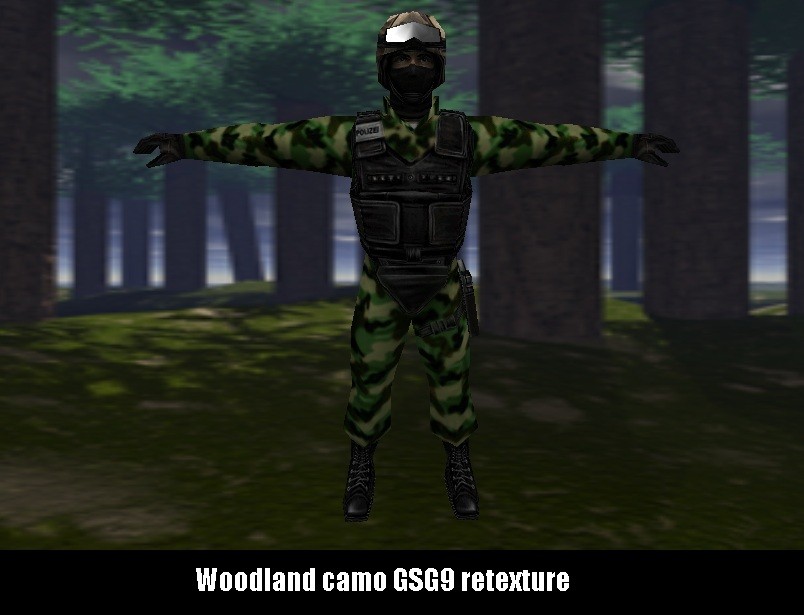 Woodland camo GSG9 retexture Mod for Counter-Strike 1.6 | CS1.6 Mods