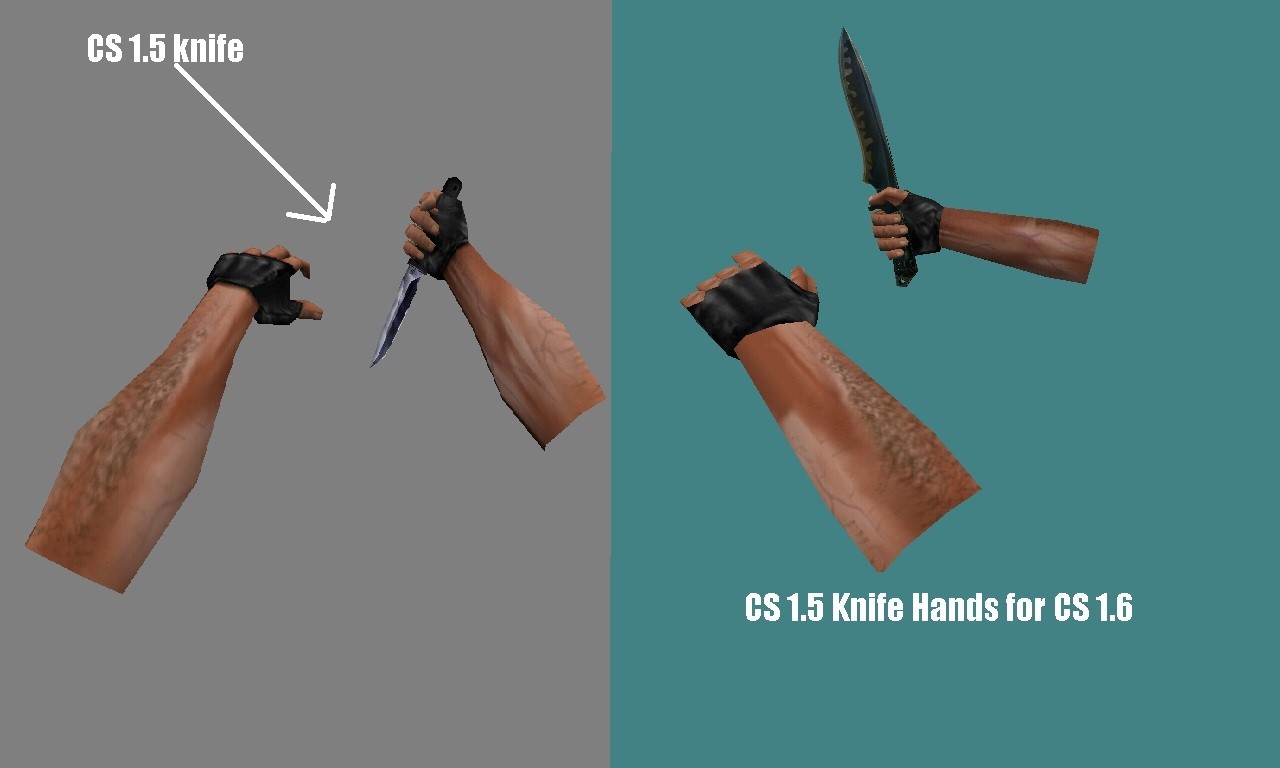 CS 1.5 Knife Hands for CS 1.6 Mod for Counter-Strike 1.6 | CS1.6 Mods