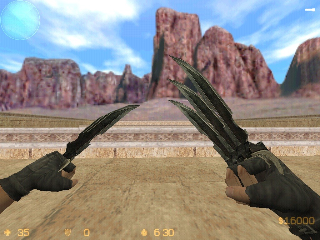 Wolverine Claws RESKIN Mod for Counter-Strike 1.6 | CS1.6 Mods