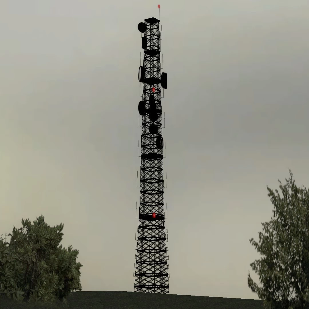 Radio Tower Silhouette