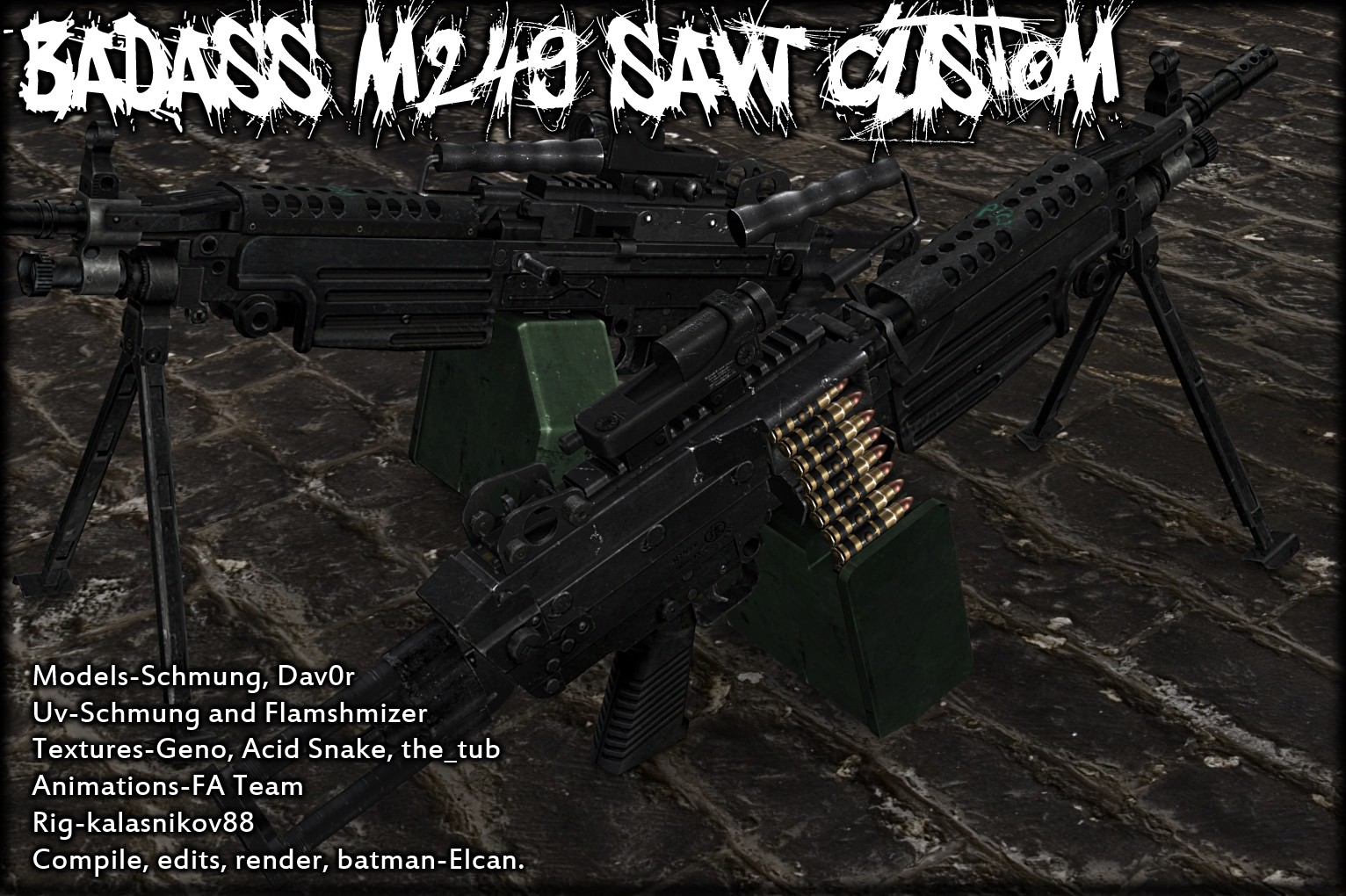 Badass M249 SAW Mod for Counter-Strike 1.6 | CS1.6 Mods