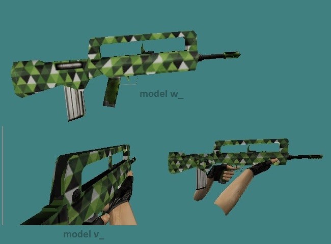 Green Triangle Famas [Counter-Strike 1.6] [Mods]