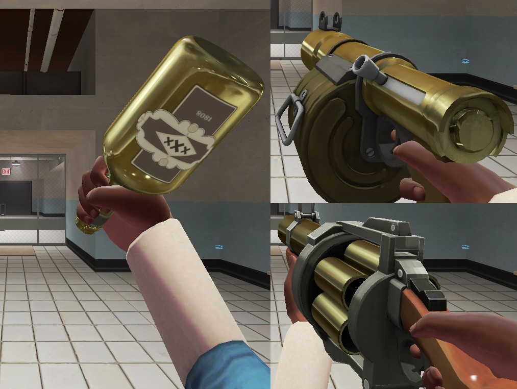 Golden Stock Demo Weapons [Team Fortress 2] [Mods]