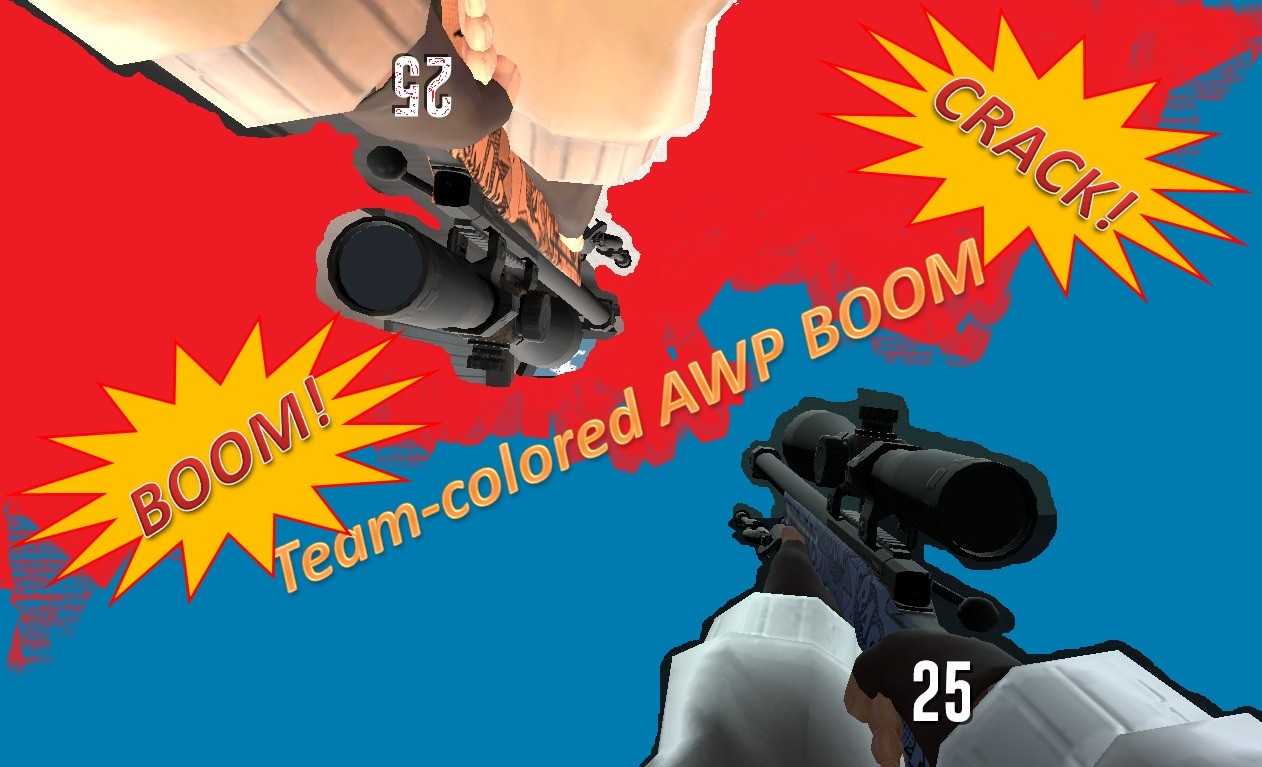 Team-colored AWP BOOM [Team Fortress 2] [Mods]