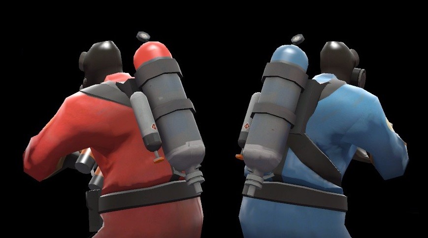 Clean Team Themed Pyro Backpack Mod for Team Fortress 2 | TF2 Mods