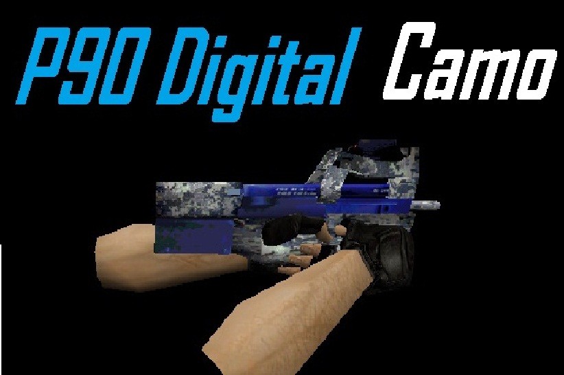 P90 Digital Camo Mod for Counter-Strike 1.6 | CS1.6 Mods