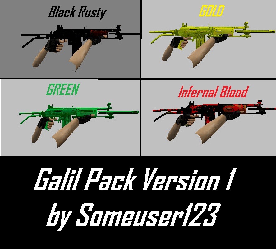 Galil Pack v.1 Mod for Counter-Strike 1.6 | CS1.6 Mods