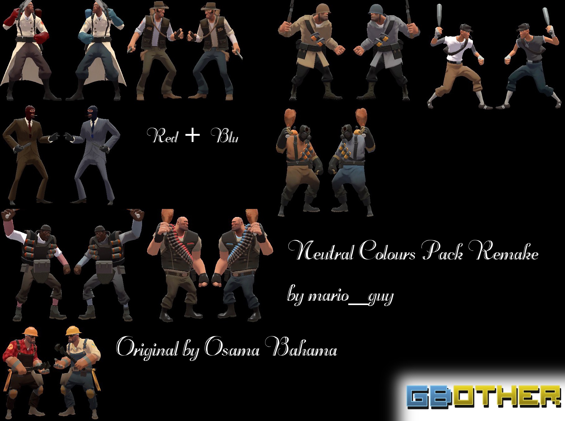 Neutral Colours Pack Remade Mod for Team Fortress 2 | TF2 Mods