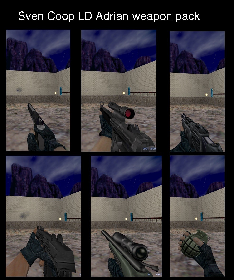 SC LD Adrian weapon pack [Sven Co-op] [Mods]