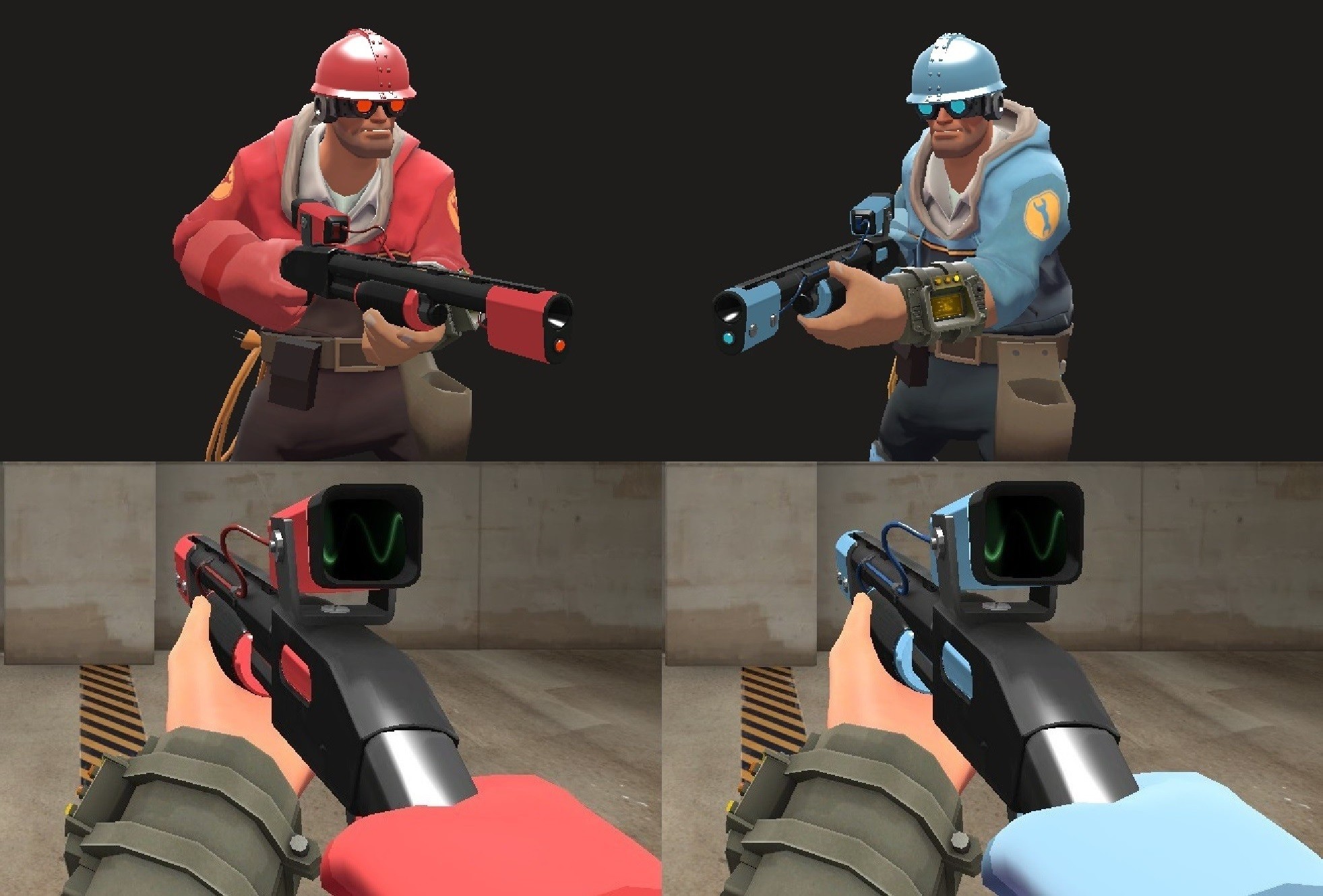 276's Team Colored Rescue Ranger [Team Fortress 2] [Mods]