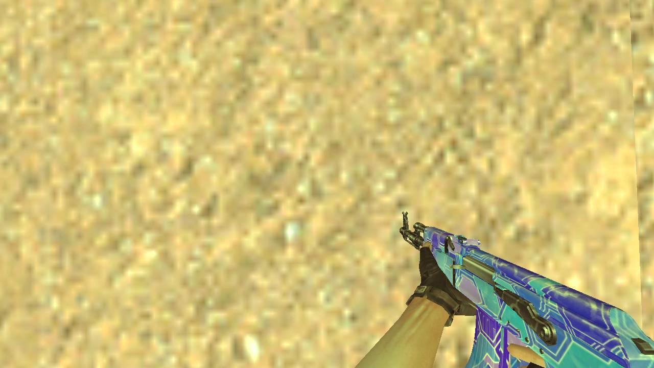 AK-47 HQ Red/Blue Hexagonal Mod for Counter-Strike: Online | CS:O Mods