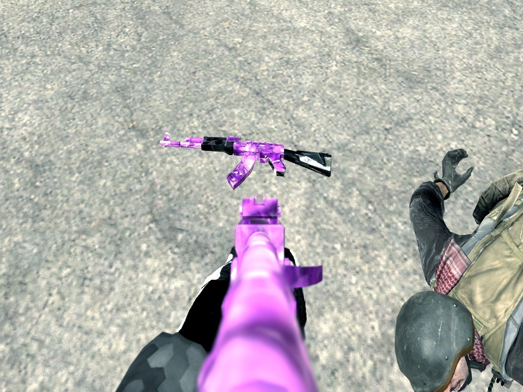 Purple Crystal AK-47 Mod for Call of Duty 4: Modern Warfare | CoD4 Mods