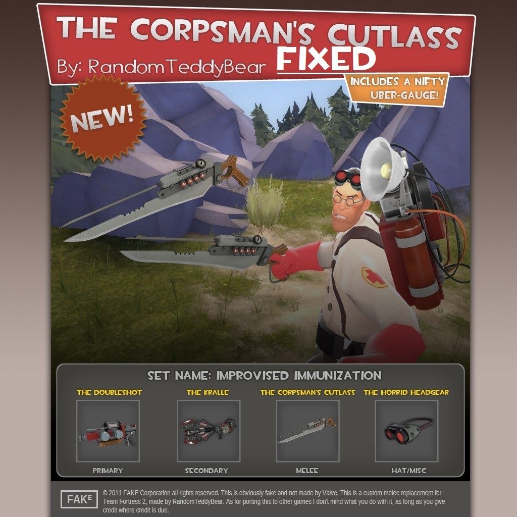 The Corpsman's Cutlass (FIX) Mod for Team Fortress 2 | TF2 Mods