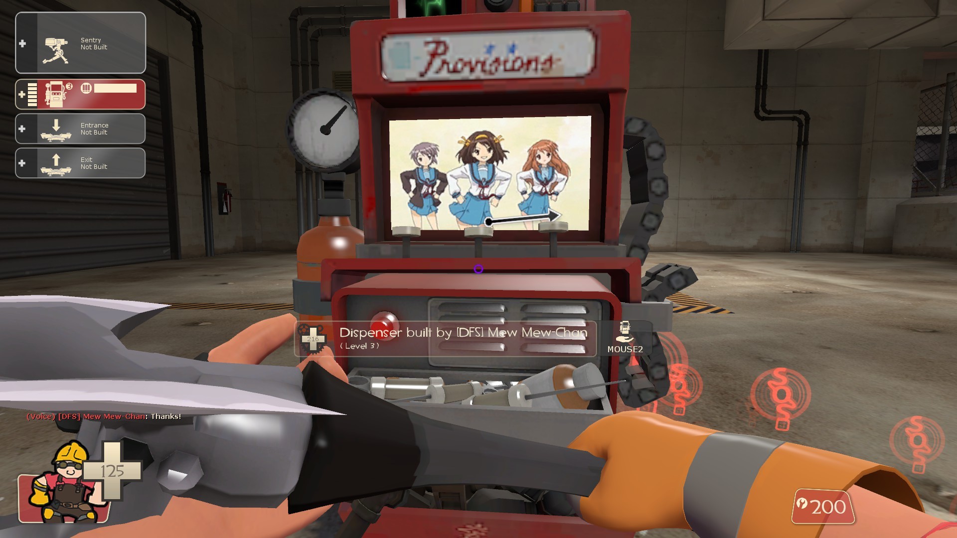 Hare Hare Yukai Dispenser Screen Mod for Team Fortress 2 | TF2 Mods