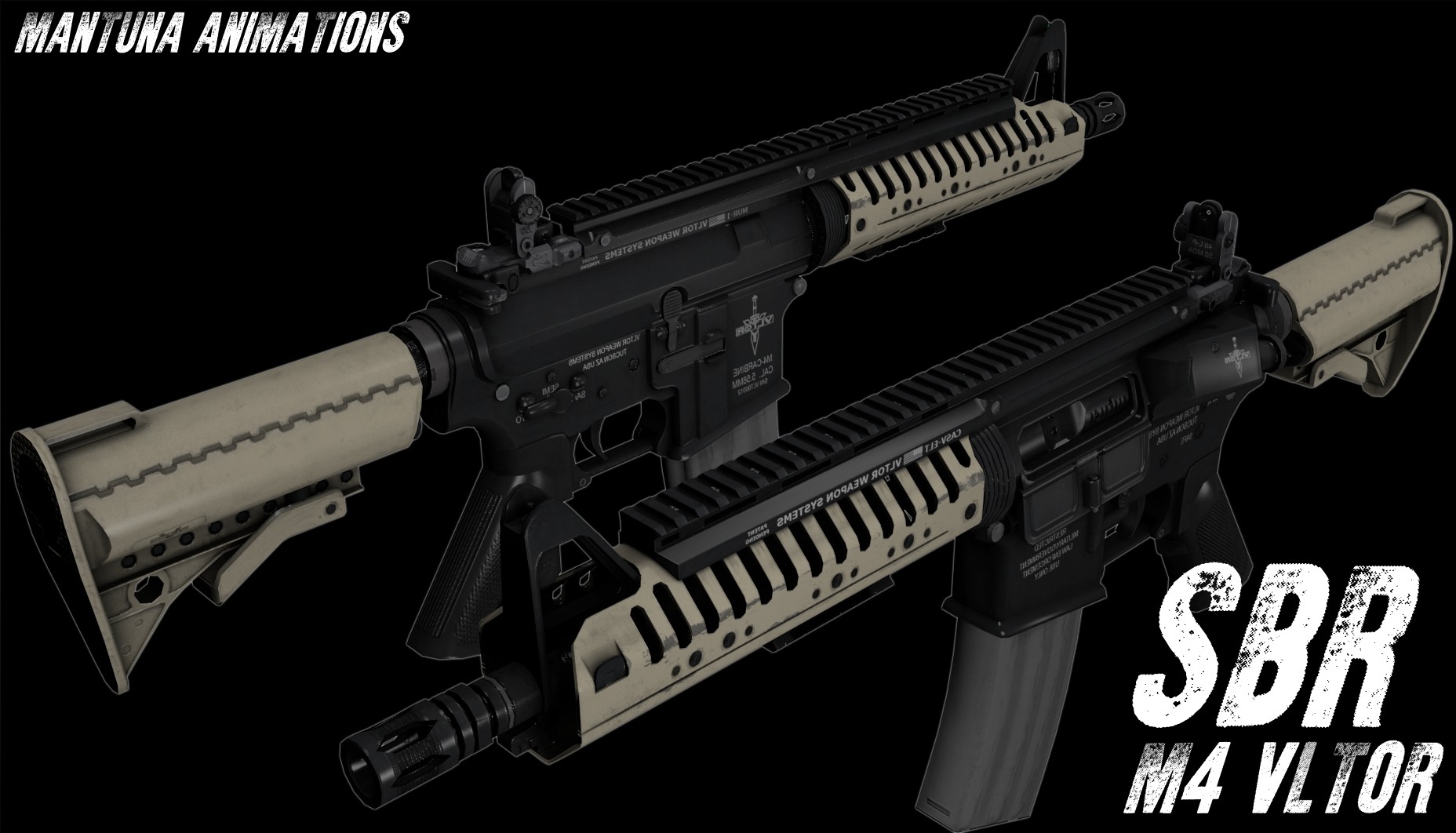 Short Barrel Rifle M4 Vltor with ManTuna animation Mod for Counter ...
