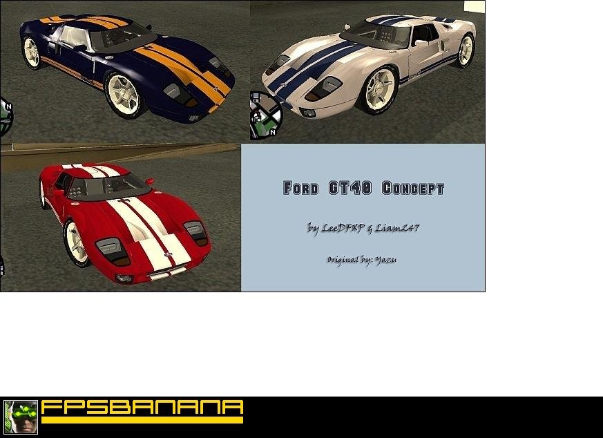 Ford GT40 Concept Mod for Grand Theft Auto: San Andreas | GTA:SA Mods
