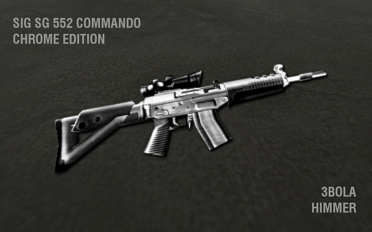 Default SG 552 Chrome [Counter-Strike 1.6] [Mods]