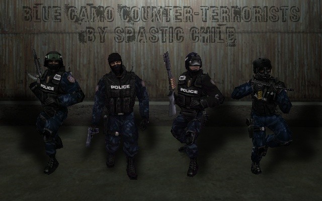 Blue Camo Counter-Terrorists Mod for Counter-Strike 1.6 | CS1.6 Mods