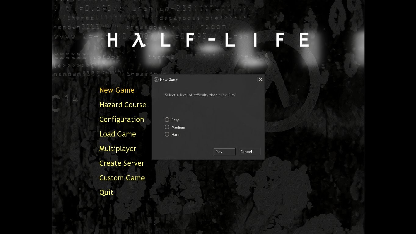 Half-Life WON Menu Re-Creation Mod for Half-Life | HL Mods