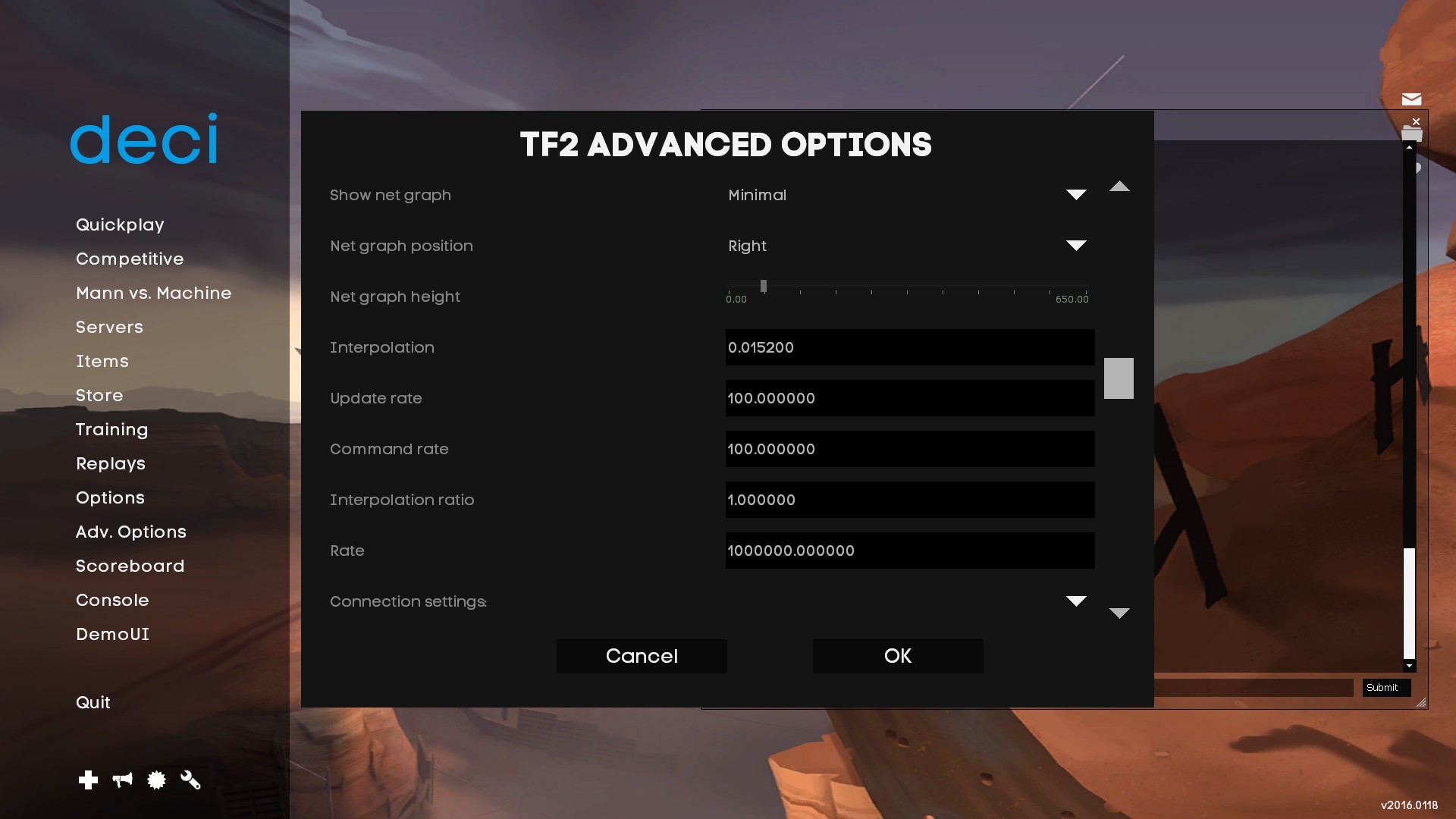 Decimation's Advanced Options Menu Mod for Team Fortress 2 | TF2 Mods