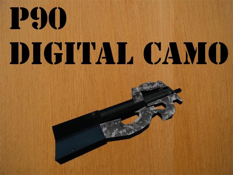 P90 | Digital Camo Mod for Counter-Strike 1.6 | CS1.6 Mods