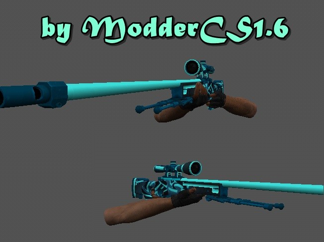 AWP | Blue Neon Mod for Counter-Strike 1.6 | CS1.6 Mods