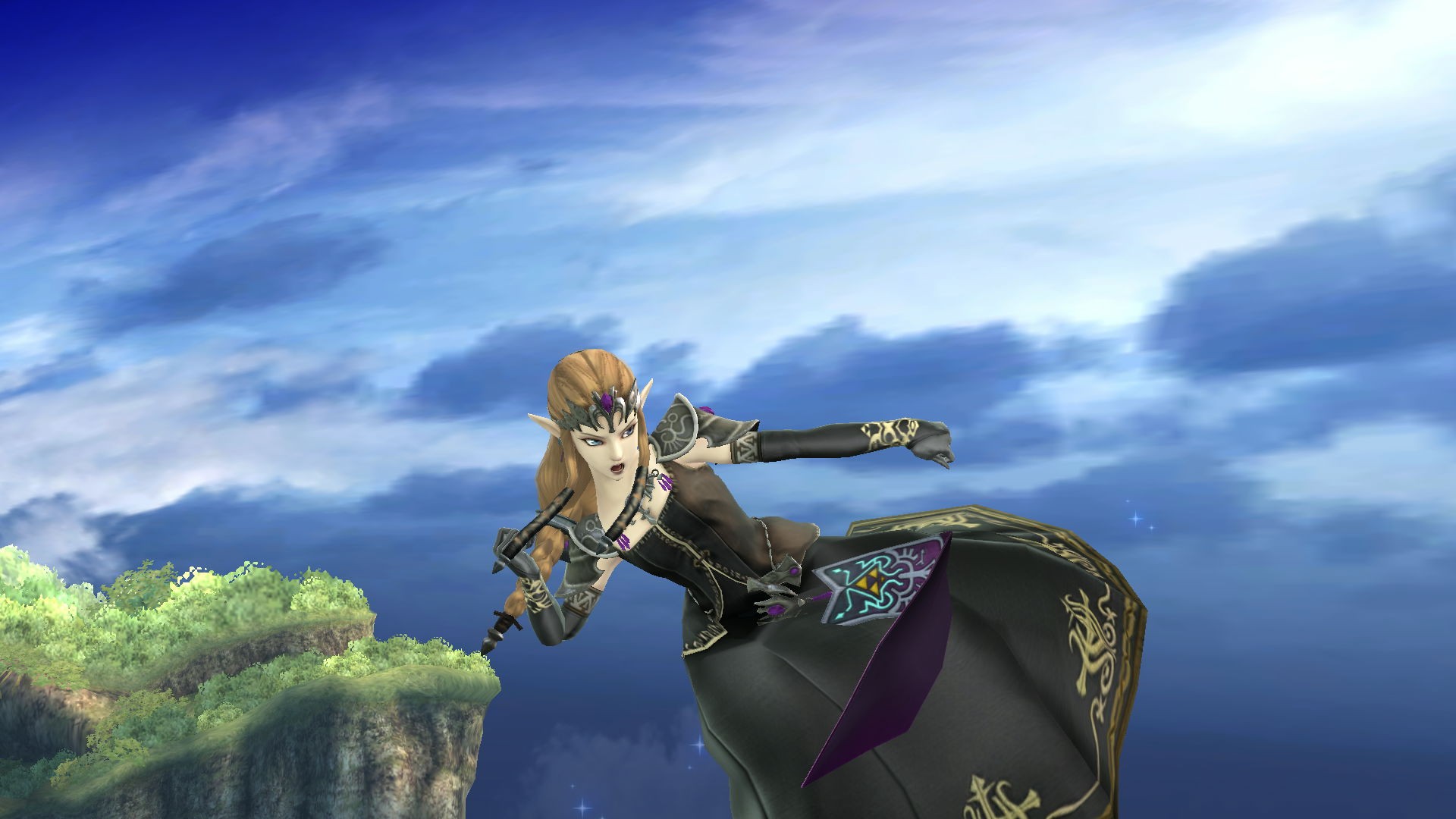 Brunette Black Dress Zelda Mod for Super Smash Bros. (Wii U) | SSB4U Mods